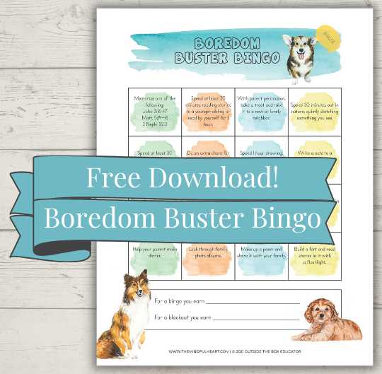 Boredom Buster Bingo FREE Download – The Mindful Heart